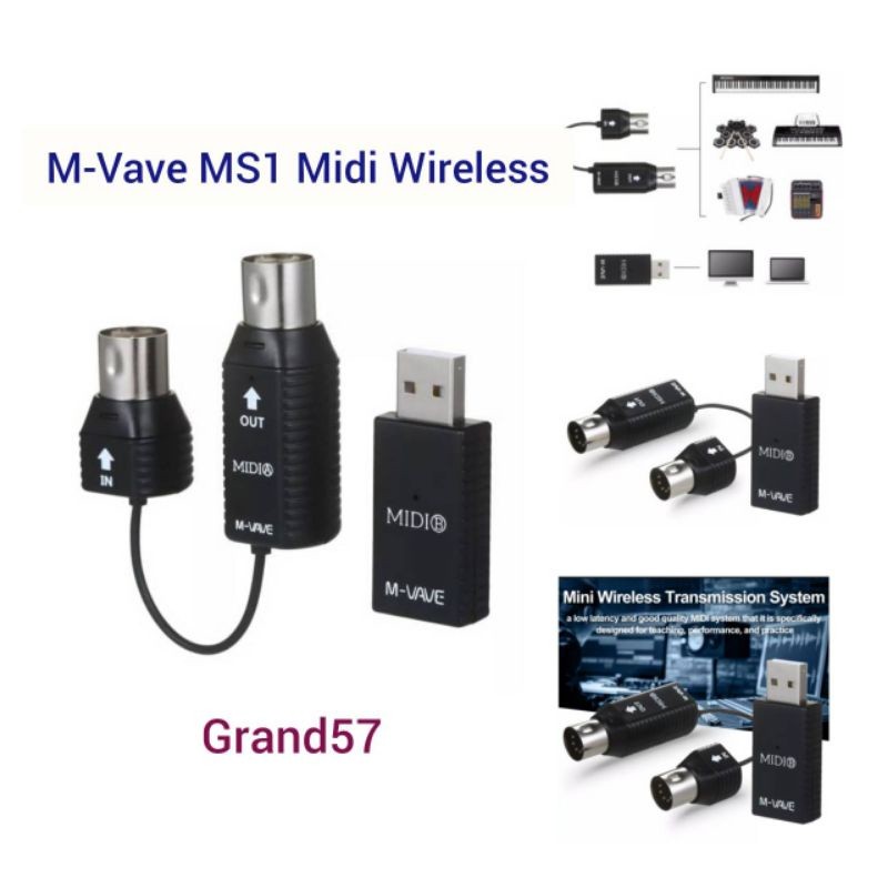 Jual M-Vave MS1 Mini Wireless Midi System Transmisi Adaptor Adapter ...
