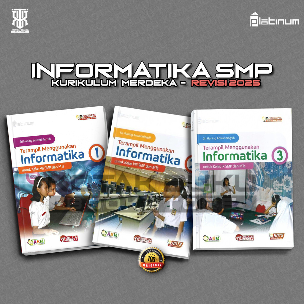 Jual Buku Informatika Kelas 7 8 9 SMP Kurikulum Merdeka / Informatika SMP / Platinum / Revisi ...