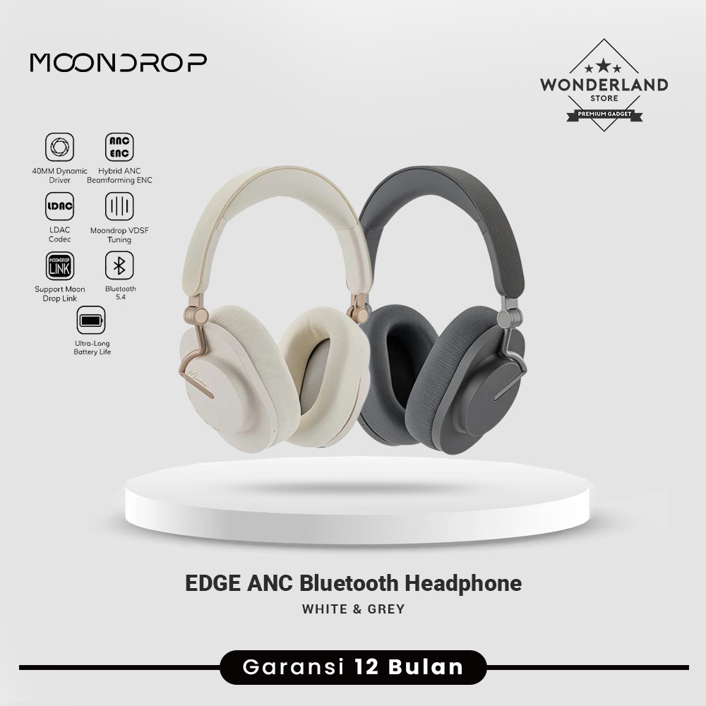 Jual Moondrop EDGE Headphone Wireless Bluetooth 5.4 LDAC with ANC 40mm ...