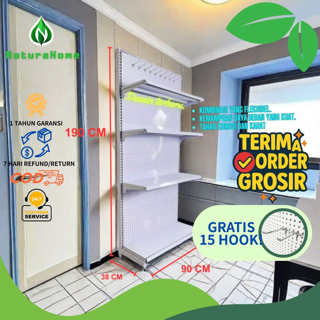 Jual NaturaHome - 100% Baja Rak Besi Rak Susun Display Pajangan Supply ...