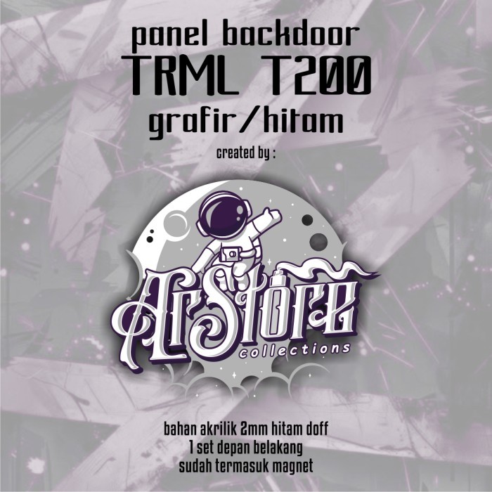 Jual Panel Backdoor Akrilik T200 Hitam Grafir by Arstore Collections | Shopee Indonesia