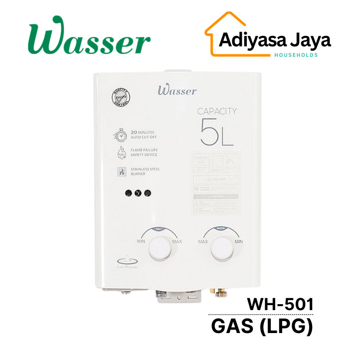 Jual Gas Water Heater WH-501 LPG (Wasser) / Pemanas Air Gas / Elpiji | Shopee Indonesia