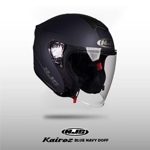 Jual NJS Kairoz V1 Solid Blue Navy Doff (FREE SPOILER) - Helm Half Face | Kairoz | Kairoz V1 ...