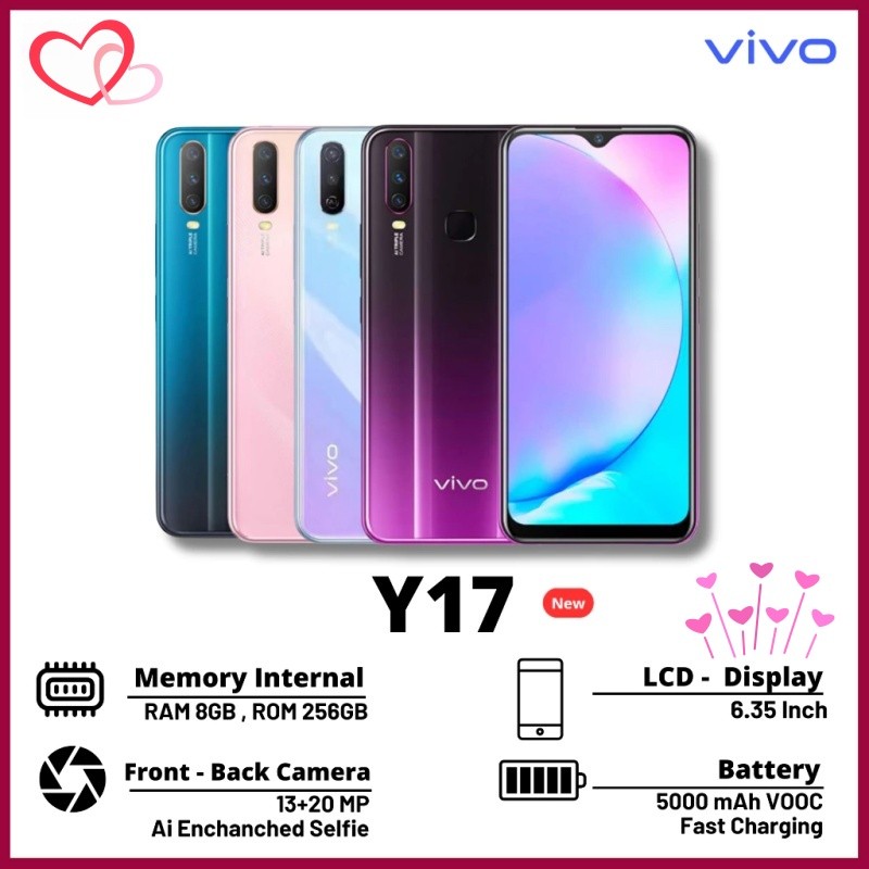 Jual new VIVO Y17 RAM 8GB/256GB MURAH Handphone 6.35 inci 5000 mAh ANDROID Smartphone Garansi 1 ...