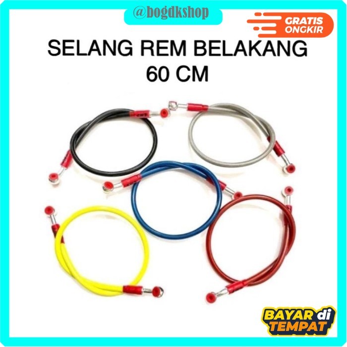 Jual SELANG REM BELAKANG KARBON VARIASI PANJANG 60 CM UNIVERSAL - BLUE ...