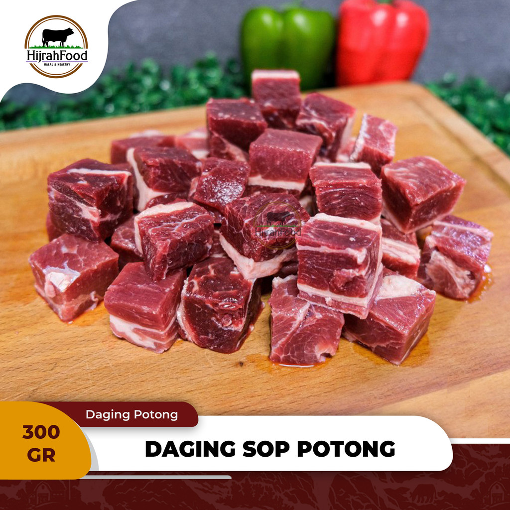 Jual Daging Sop Sapi Potong Dadu | Daging Sop / Rawon / Soto | Shopee ...