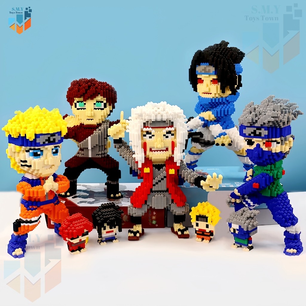 Jual SMY Toystown Mainan Nano Blocks Naruto Sasuke Kakashi Jiraya ...