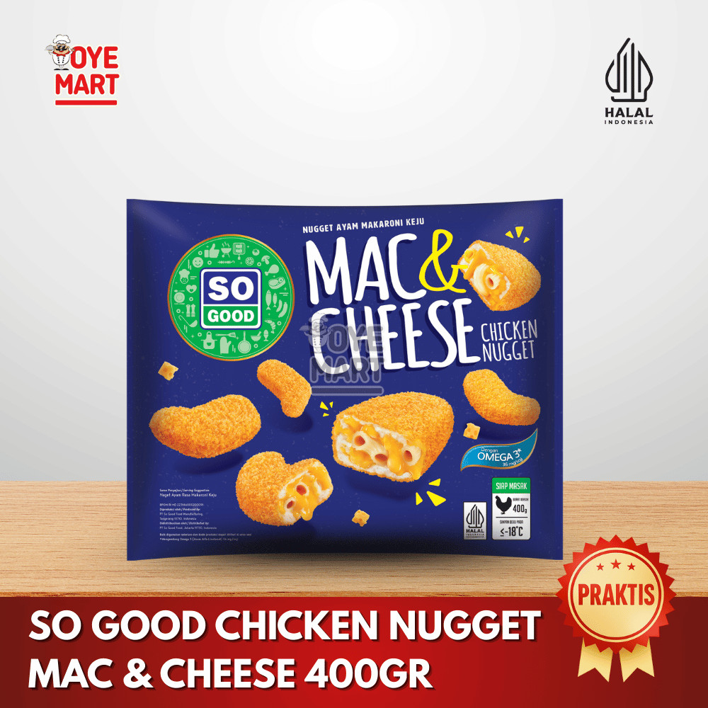 Jual SO GOOD CHICKEN NUGGET MAC & CHEESE 400GR / NUGGET MAKRONI KEJU ...