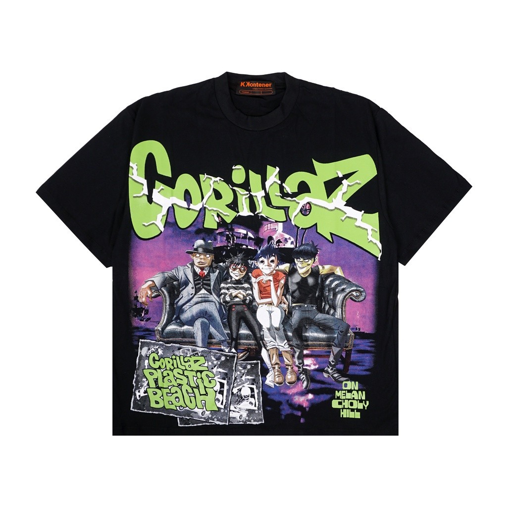 Jual BOXY GORILLAZ OVERSIZE TSHIRT BLACK | Shopee Indonesia