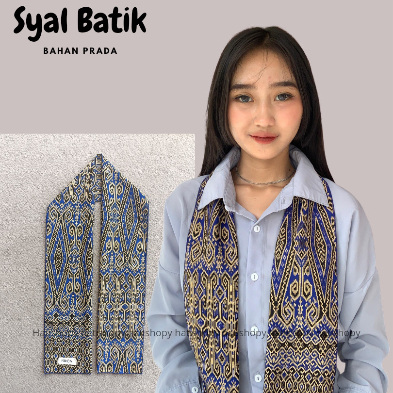 Jual RIMBA - Syal Batik Leher Wanita Pria Scarf Dasi Ospek Bahan Prada ...