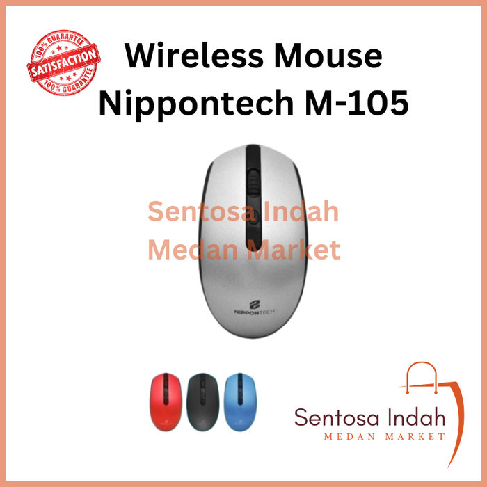 Jual Mouse Wireless Nippontech M105 (Tidak Termasuk Batere) | Shopee ...
