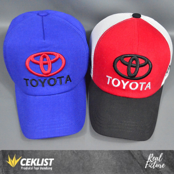 Jual Topi Toyota bahan canvas/raphel/double mass - Merah Putih | Shopee ...