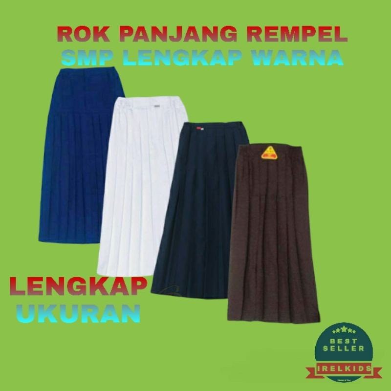 Jual Rok Panjang Rempel SMP Lengkap Ukuran | Shopee Indonesia