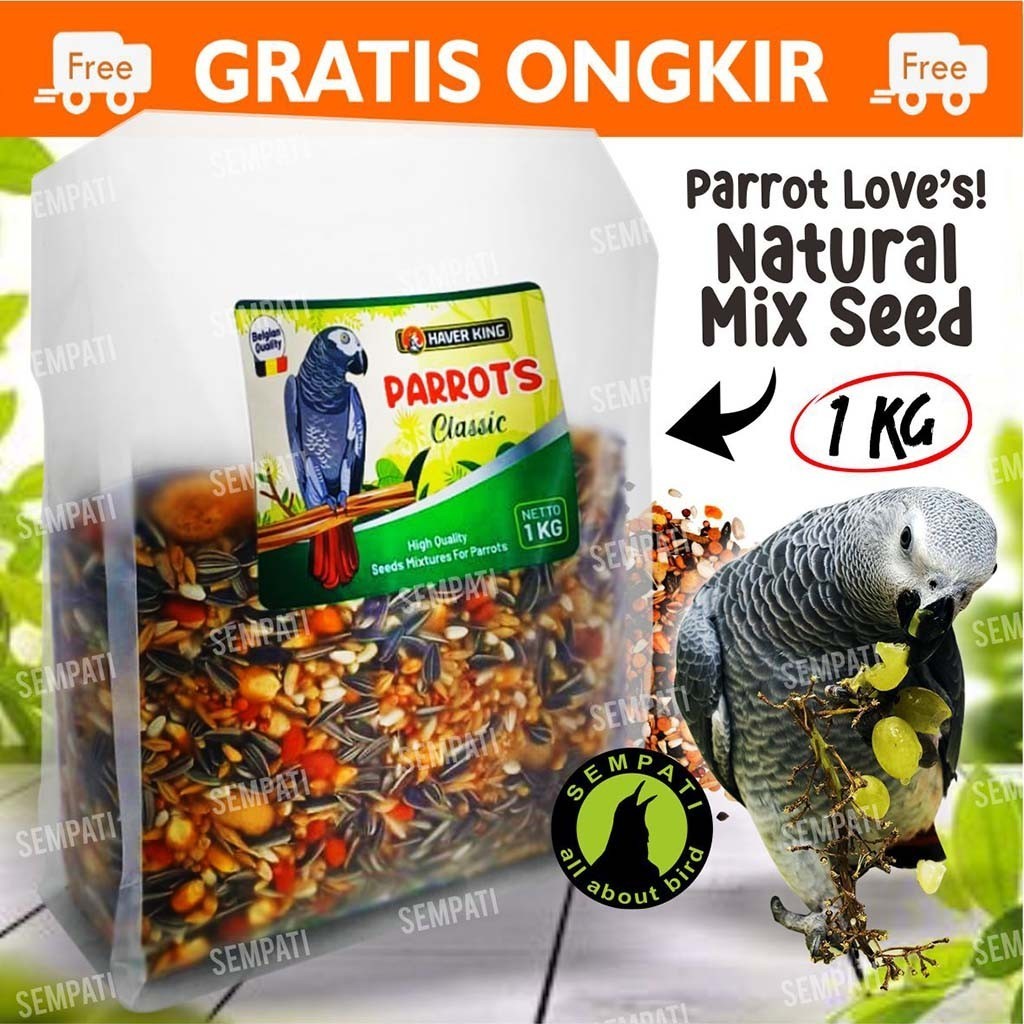 Jual SEMPATI Haver King Parrot Classic 1kg Pakan Makanan Harian Burung ...