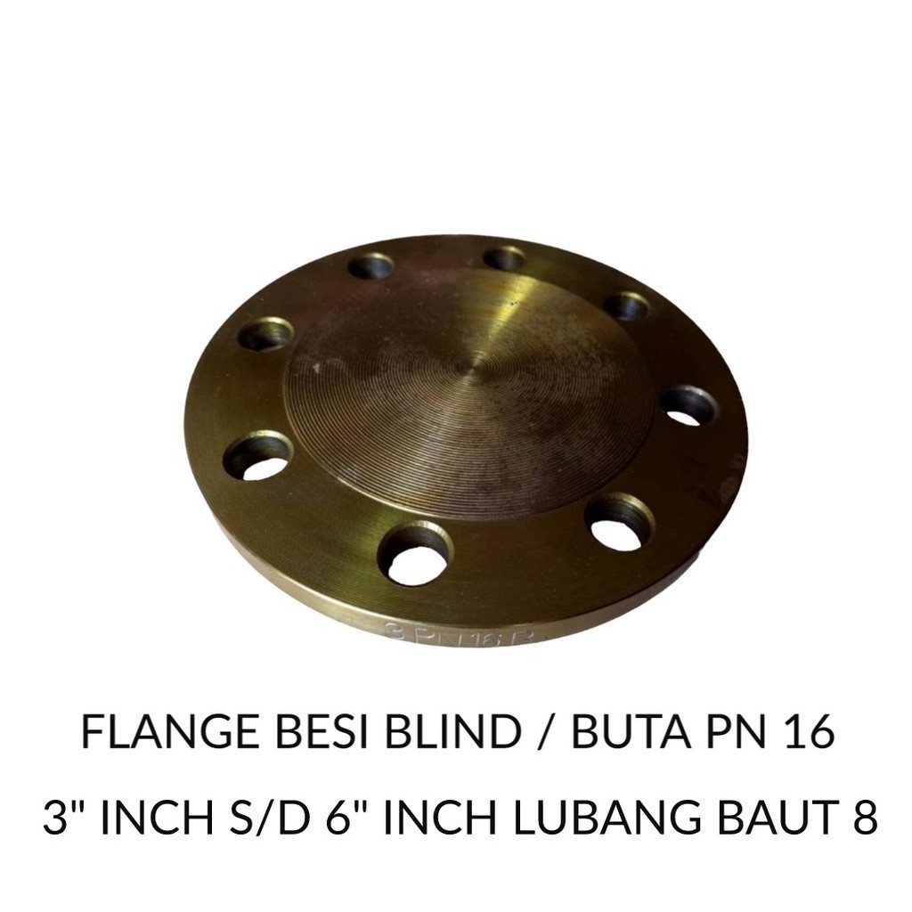Jual Flange besi 6" inch pn 16 blind / buta DN 150 | Shopee Indonesia
