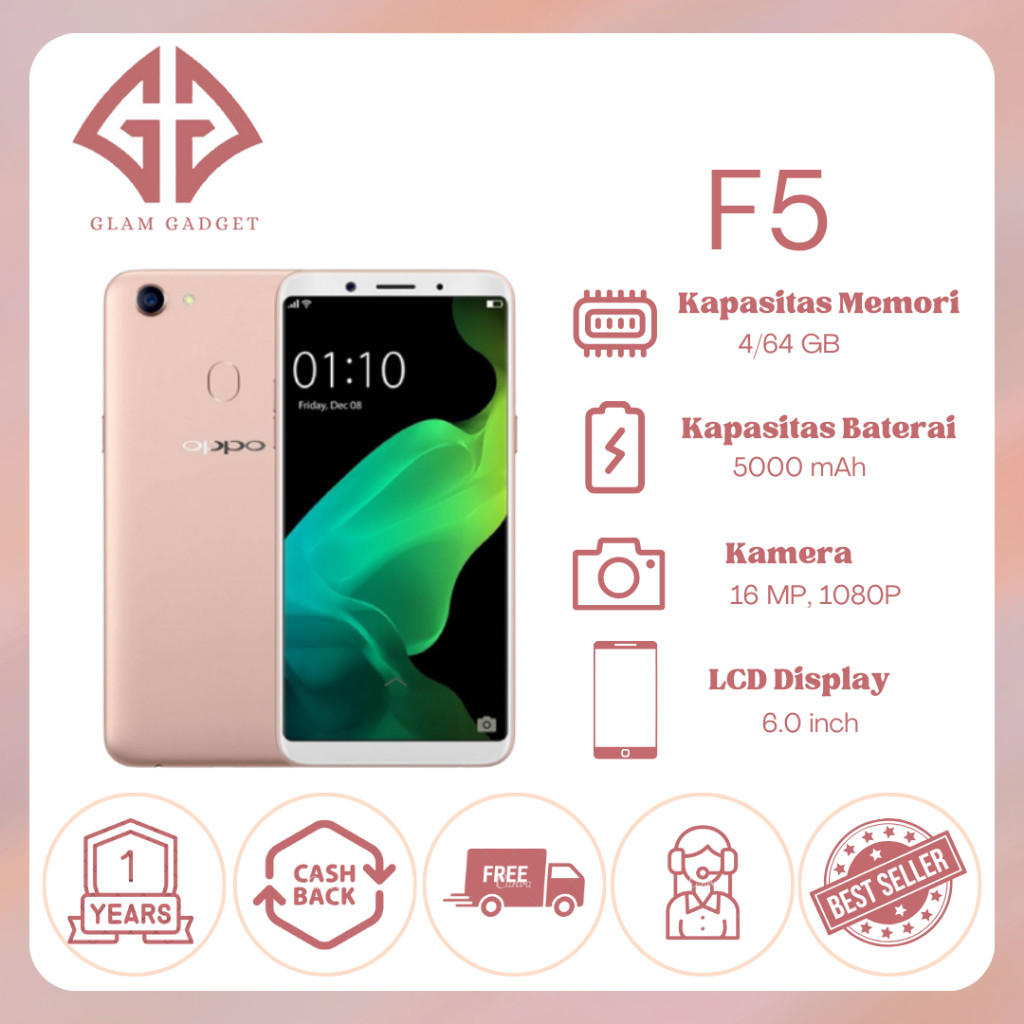 Jual HP F5 4/64 GB GARANSI DISTRIBUTOR 1 TAHUN | Shopee Indonesia