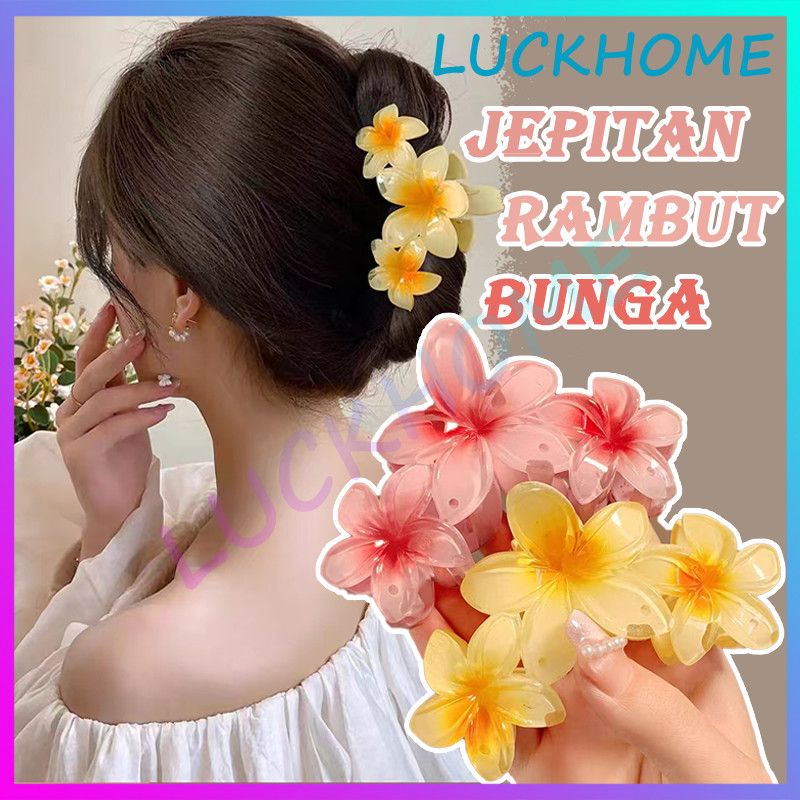 Jual Jepit Rambut Salon Glossy Model Tripple Bunga Korea Jepitan Jedai ...