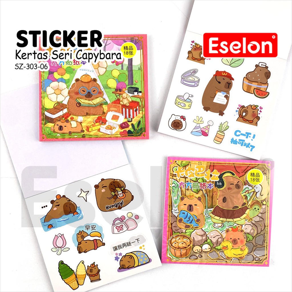 Jual 18lembar Stiker Book Kertas /Stiker Buku Kertas Fancy Karakter ...