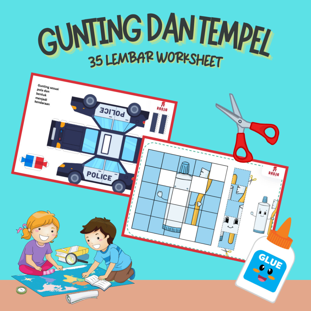 Jual 35 Halaman Gunting Dan Tempel Siap Cetak - Printable Worksheet ...