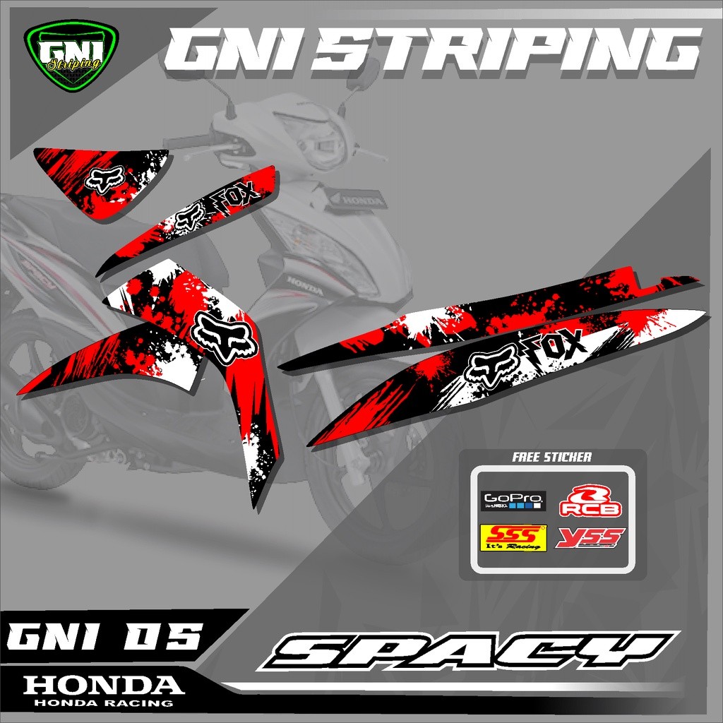 Jual Sticker Striping Variasi List Honda SPACY Desain Bercak Simpel ...
