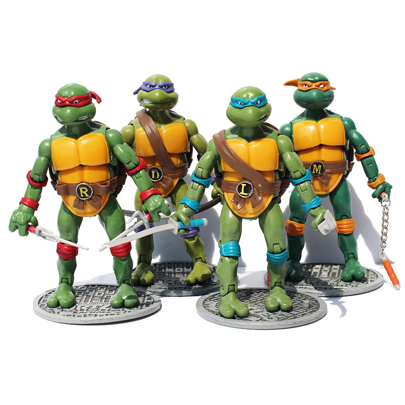 Jual 4pcs/Set Ninja Turtle Figures Raph Mikey Donatello Action Figure ...