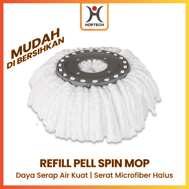 Jual Hoptech - Refill Kain Pel Spin Mop 13.5-16CM Microfiber | Pel ...