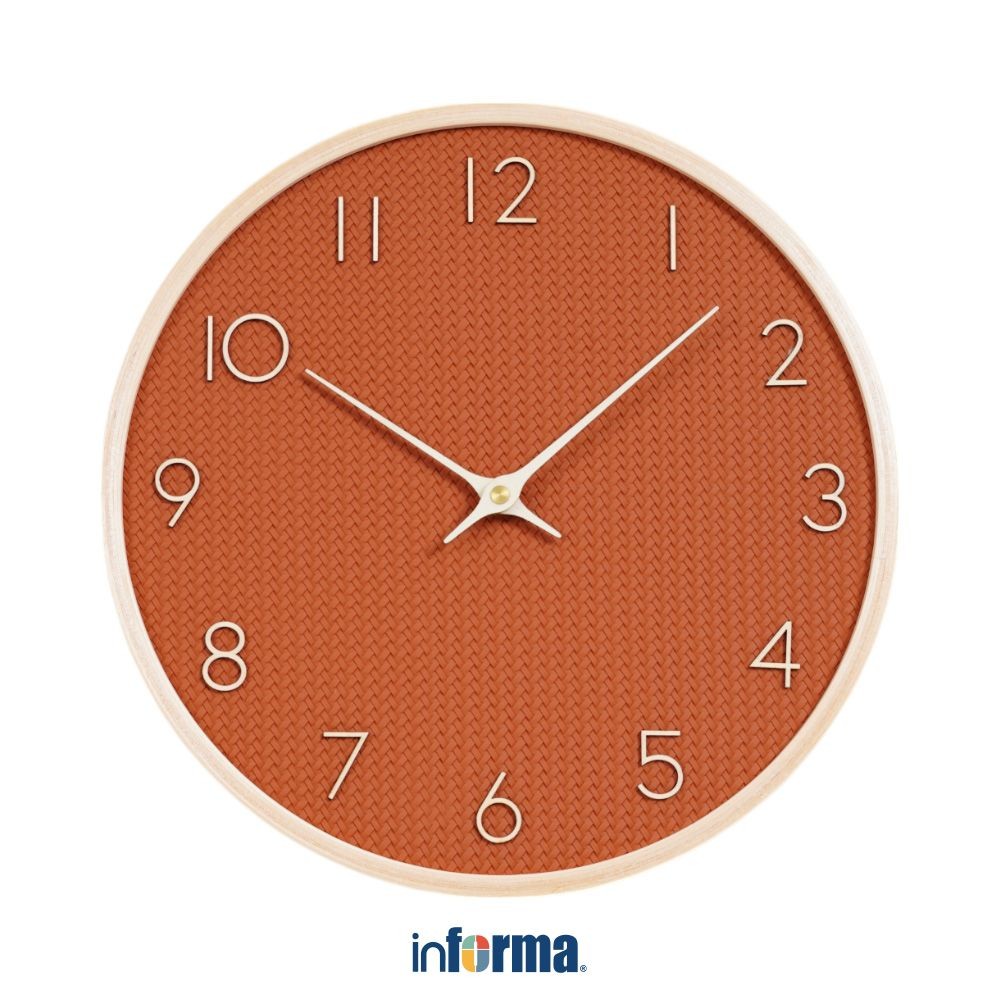 Jual Informa 30 cm Jam Dinding Kayu 18R - Merah Wall Clock Jam Tembok ...