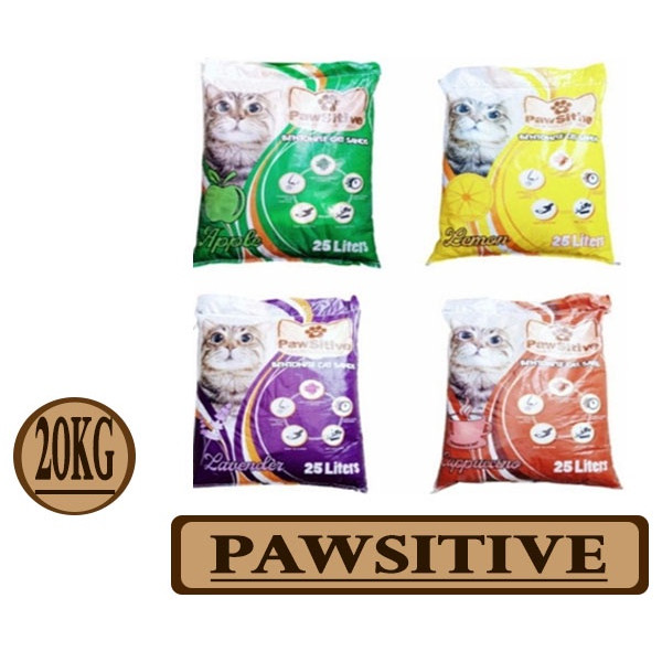 Jual Pasir Kucing PAWSITIVE 25L/20KG - ALL VARIAN (Grab/Gosend) Pasir ...