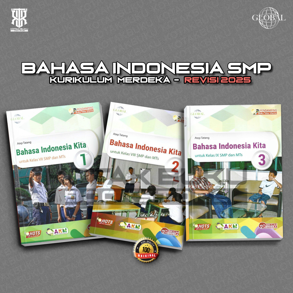Jual Buku Bahasa Indonesia Kelas 7 8 9 SMP Kurikulum Merdeka/ BI SMP / Global / Revisi 2025 ...