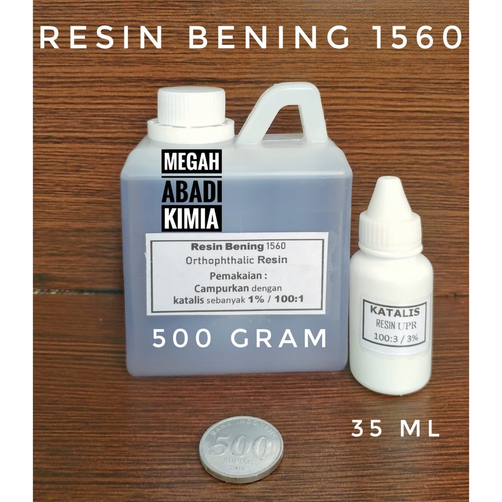 Jual Resin Bening 1560 Anti UV 500 Gram dan katalis 35 ML | Shopee ...