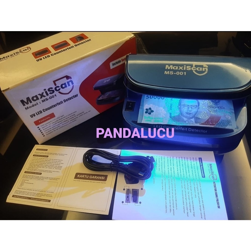 Jual Money Detector MAXISCAN MD-001 LED - Lampu UV / Alat Deteksi Uang ...