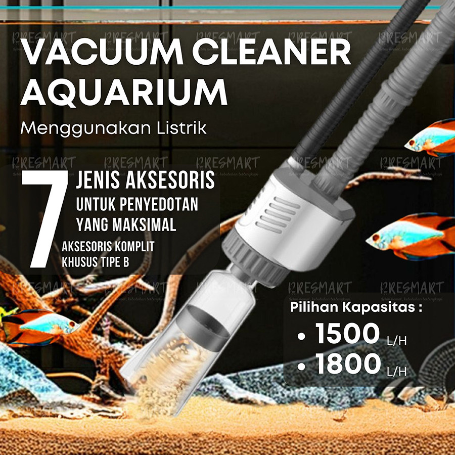 Jual Vacuum Cleaner Elektrik Siphon Aquarium Vakum Penyedot Pembersih ...