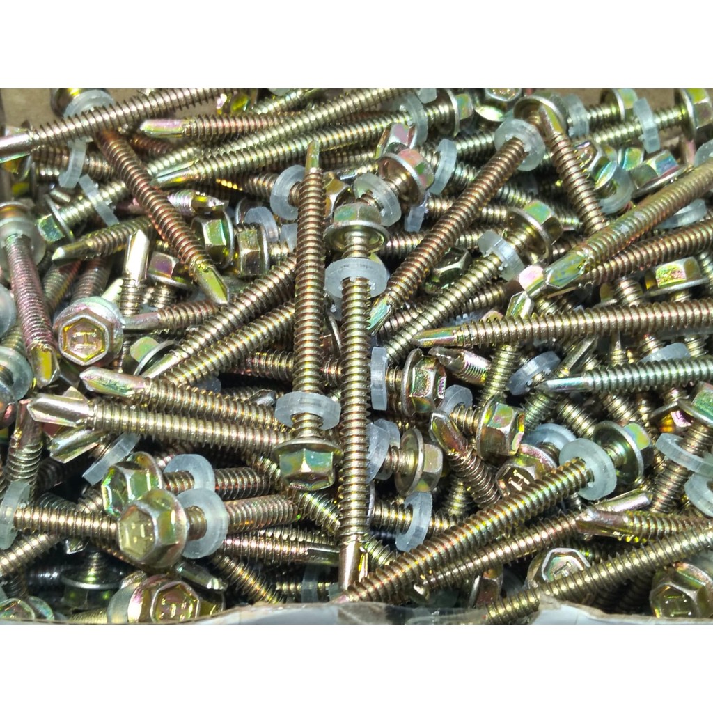 Jual Baut Sekrup Drilling Baja Ringan – Skrup Atap Galvalum Dengan Ring ...