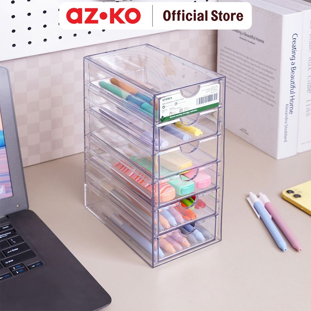 Jual AZKO Stora Laci Penyimpanan Mini Clear Desk Mini Drawer Tempat ...