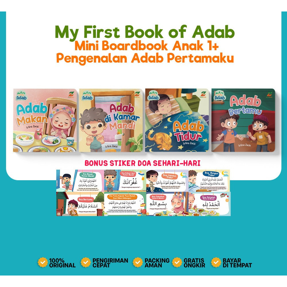 Jual Mini Boardbook Anak 1+ - Pengenalan Adab Pertamaku - My First Book ...