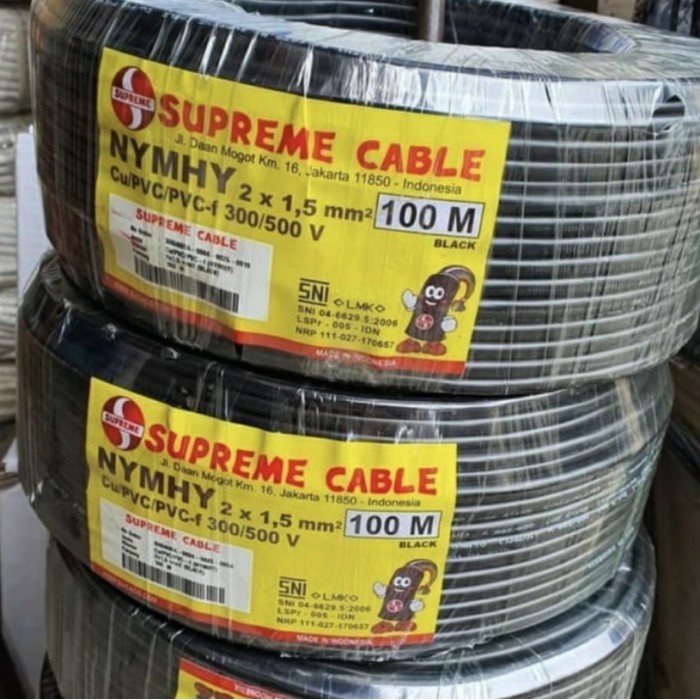Jual kabel nyyhy 2x1,5 supreme 100mtr | Shopee Indonesia