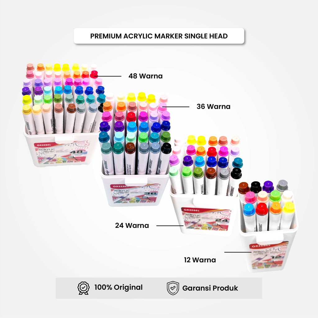 Jual Greebel Acrylic Premium Marker Single Head / Spidol Sketsa ...