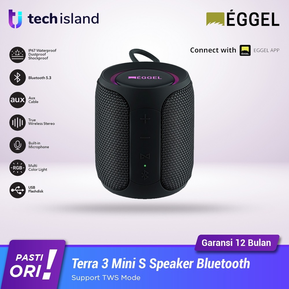 Jual Eggel Terra 3 III Mini S 360 Speaker Bluetooth Waterproof IP67 ...
