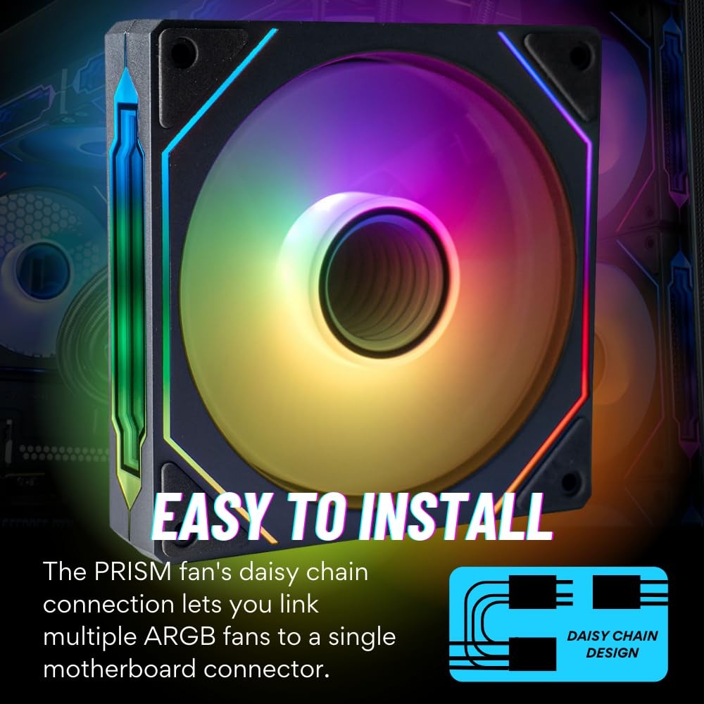 Jual Prism 4 Pro Fan Gaming Computer Fan Argb Smart Thermostat Pwm Sync ...