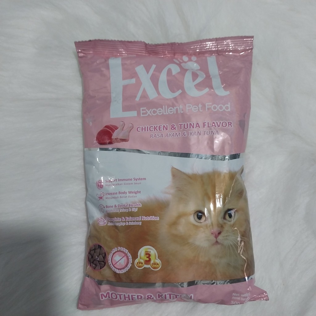 Jual Excel Mother And Kitten Pink - 500gr - Chicken and Tuna Flavor ...
