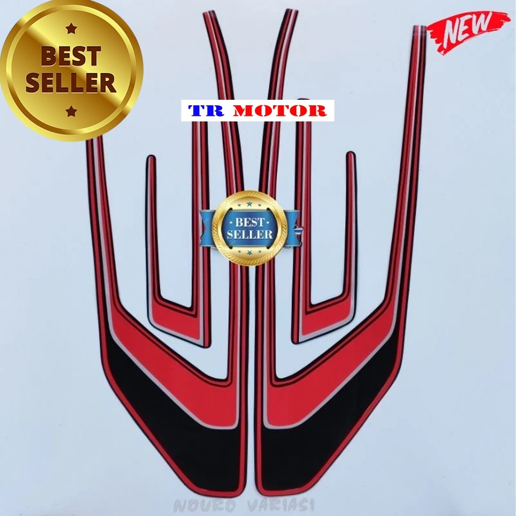 Jual Striping Stiker Polet list motor honda GL100 GL 100 K 1990 hitam ...