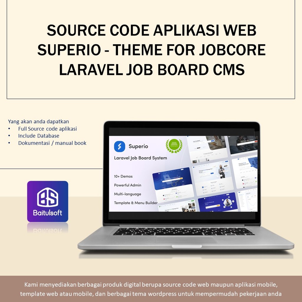 Jual SOURCE CODE APLIKASI WEB SUPERIO - THEME FOR JOBCORE LARAVEL JOB BOARD CMS | Shopee Indonesia