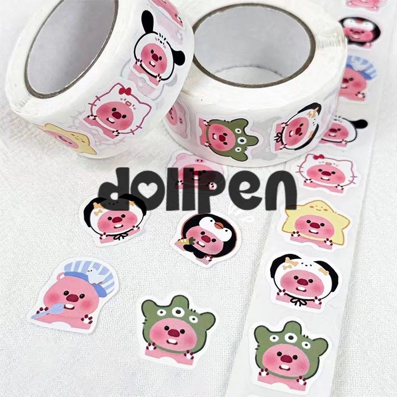 Jual 【qing】Stiker Gulung Kartun Loopy Dapat Ditempel Dekorasi Buku ...