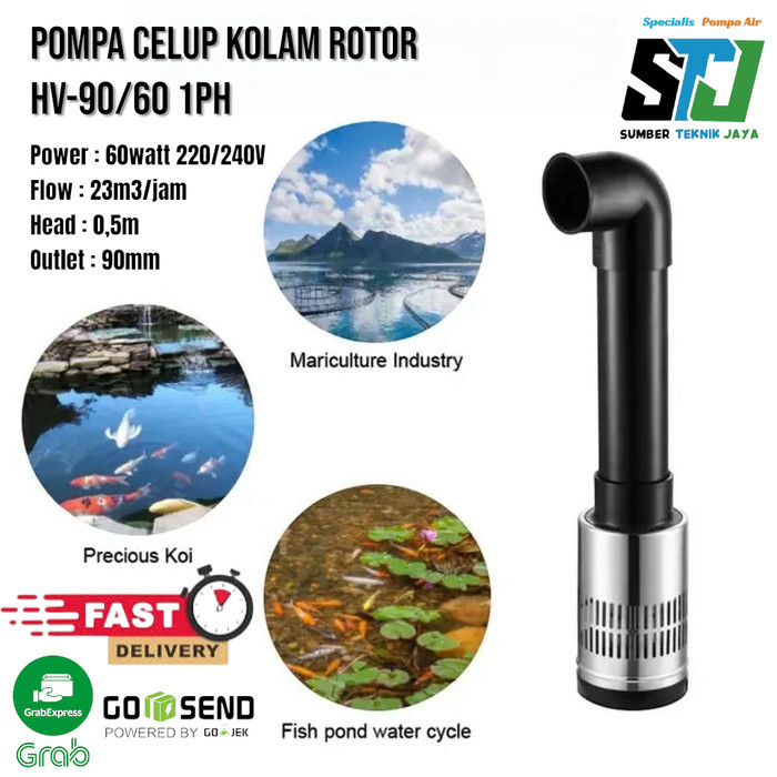 Jual POMPA CELUP KOLAM KOI 60Watt HV 90/60 AXIAL FLOW PUMP ROTOR ...