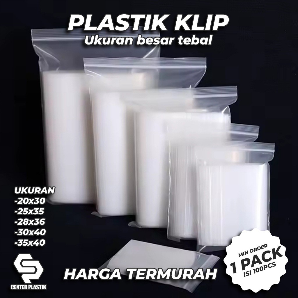Jual Plastik Klip Ziplock Ukuran Besar Plastik PE Klip Plastik Makanan ...