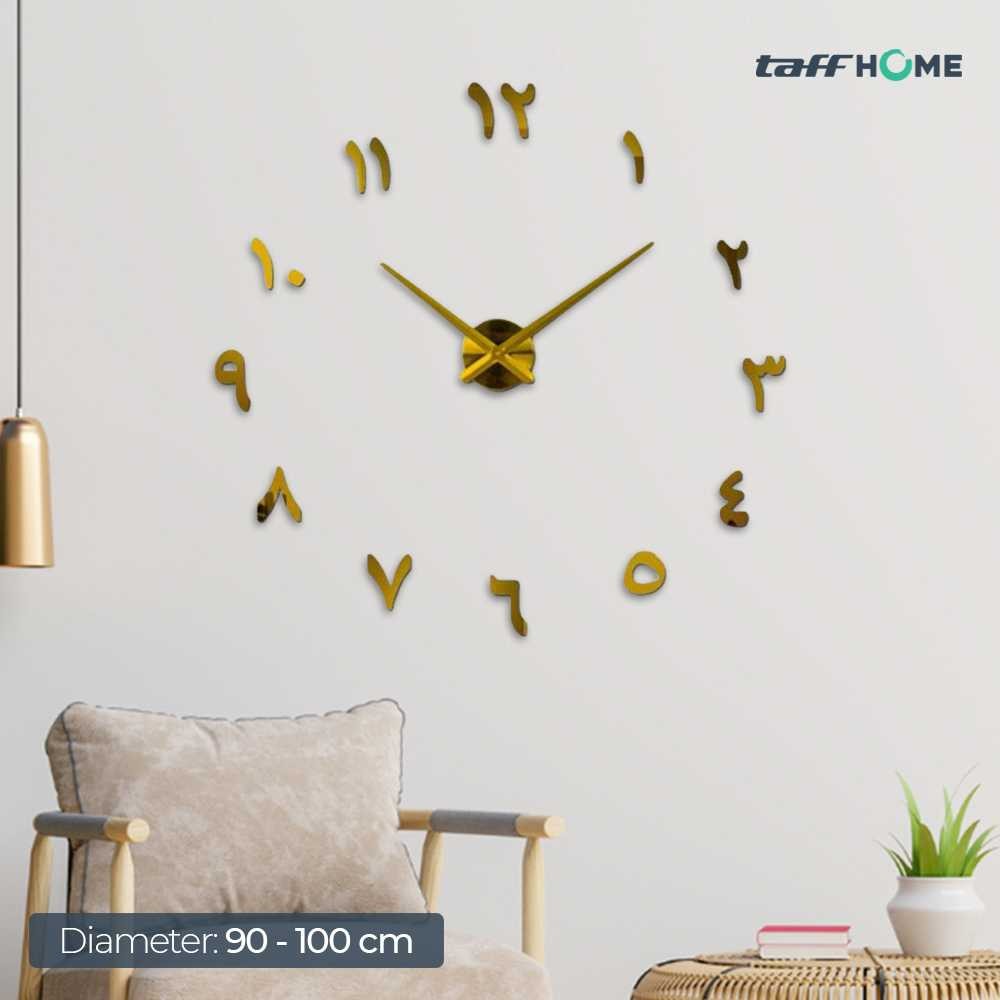 Jual Jam Dinding Angka Arab Besar DIY Giant Wall Clock Quartz 90-100cm ...