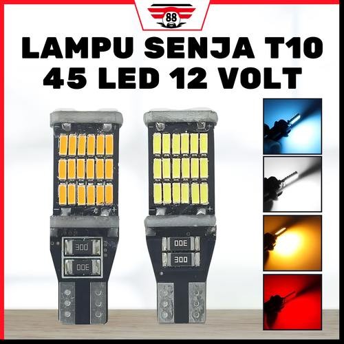 Jual Lampu Sen Dajjal T10 45 LED Lampu Senja Sein Kota T10 T15 Super Bright Canbus SMD Universal ...
