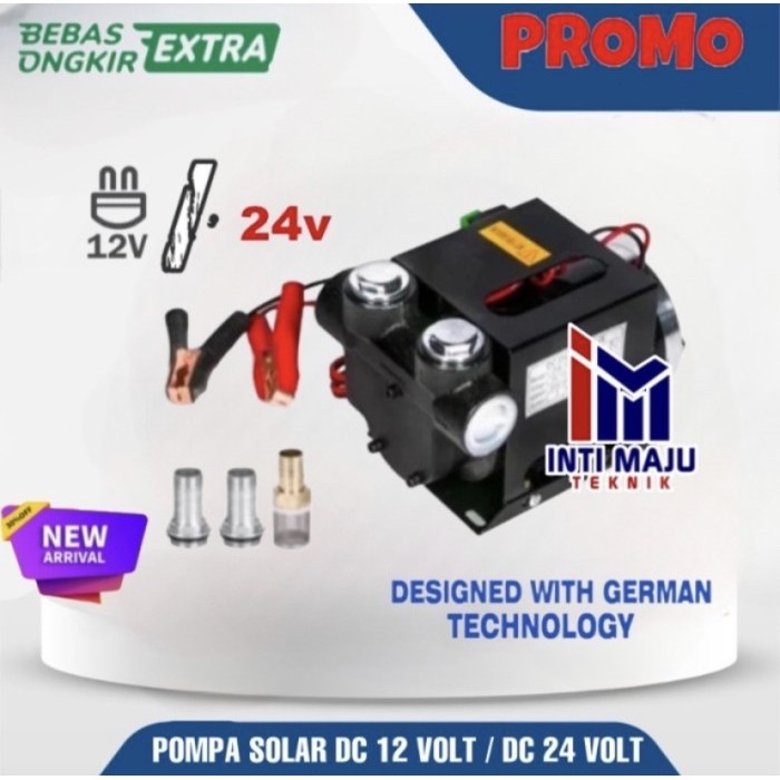 Jual pompa solar Dc 70 LPM + Flow meter analog 4 digit 1 Set Pompa bbm ...