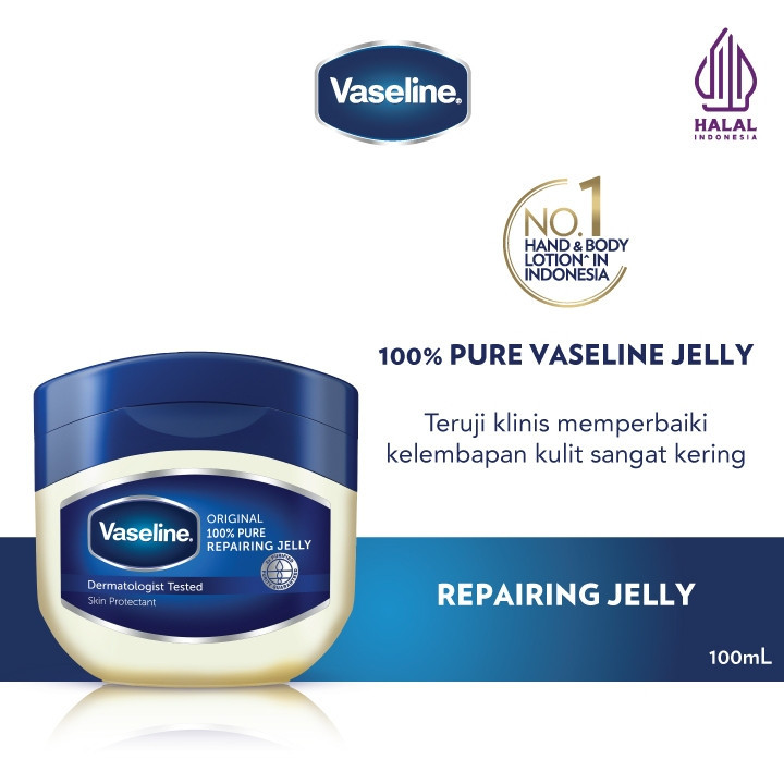 Jual Vaseline Repairing Petroleum 50ml original (Vaseline Jelly Biru ...