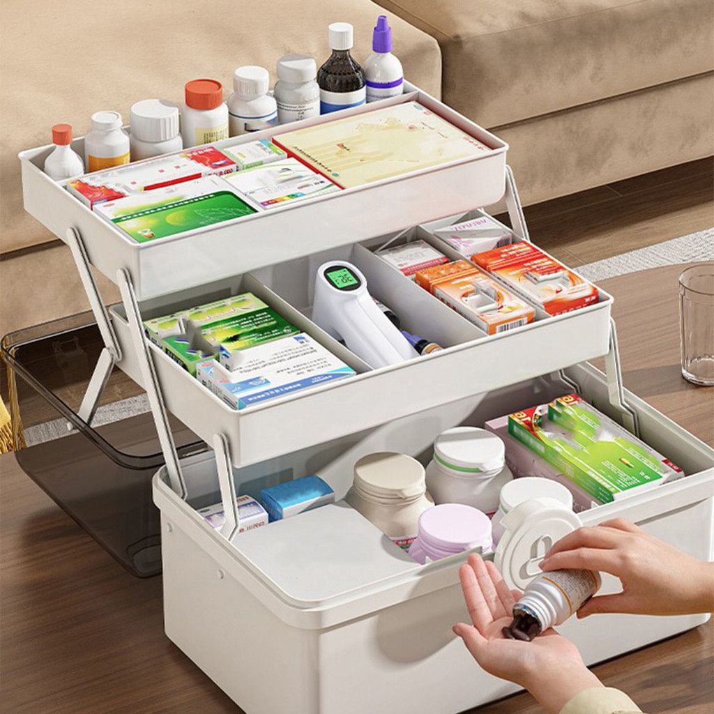 Jual Multipal Layer Large Capacity Medicine Organizer Box for Home ...